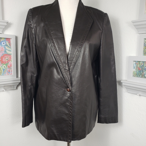 Peter Caruso | Jackets & Coats | Peter Caruso Brown Leather Vintage ...
